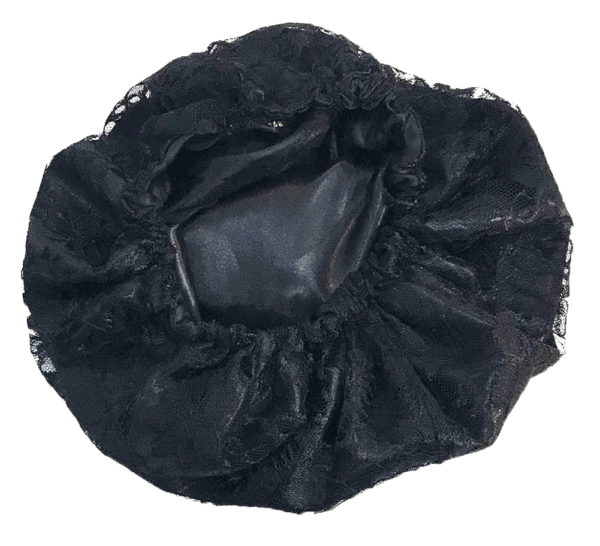 Satin-Lined Lace Bonnet and Mask Set - Pohlaits